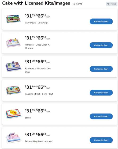 Kroger Deli menu in Richmond, Michigan, USA