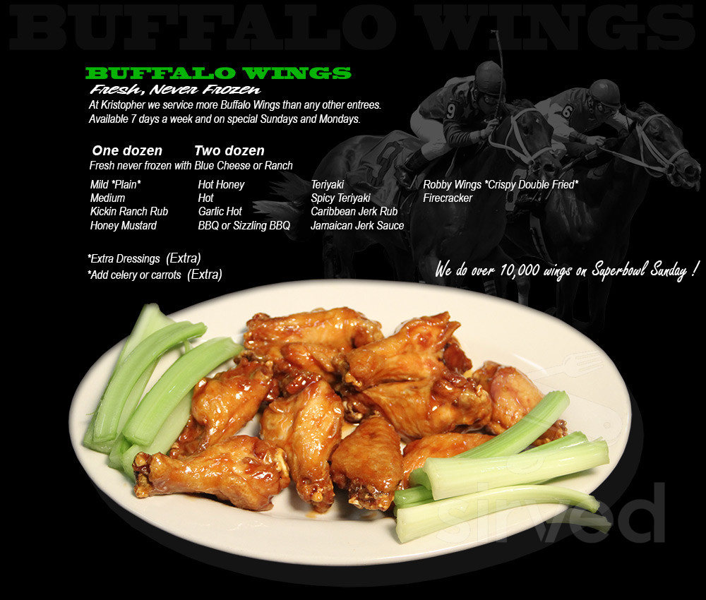 Kristophers Sports Bar menu in Matthews, North Carolina, USA