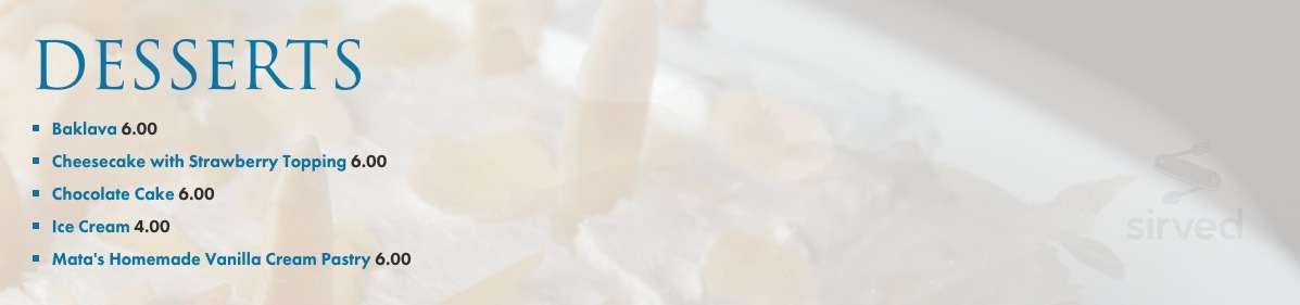 Sotiris Greek Restaurant menus in Burlington, Ontario, Canada
