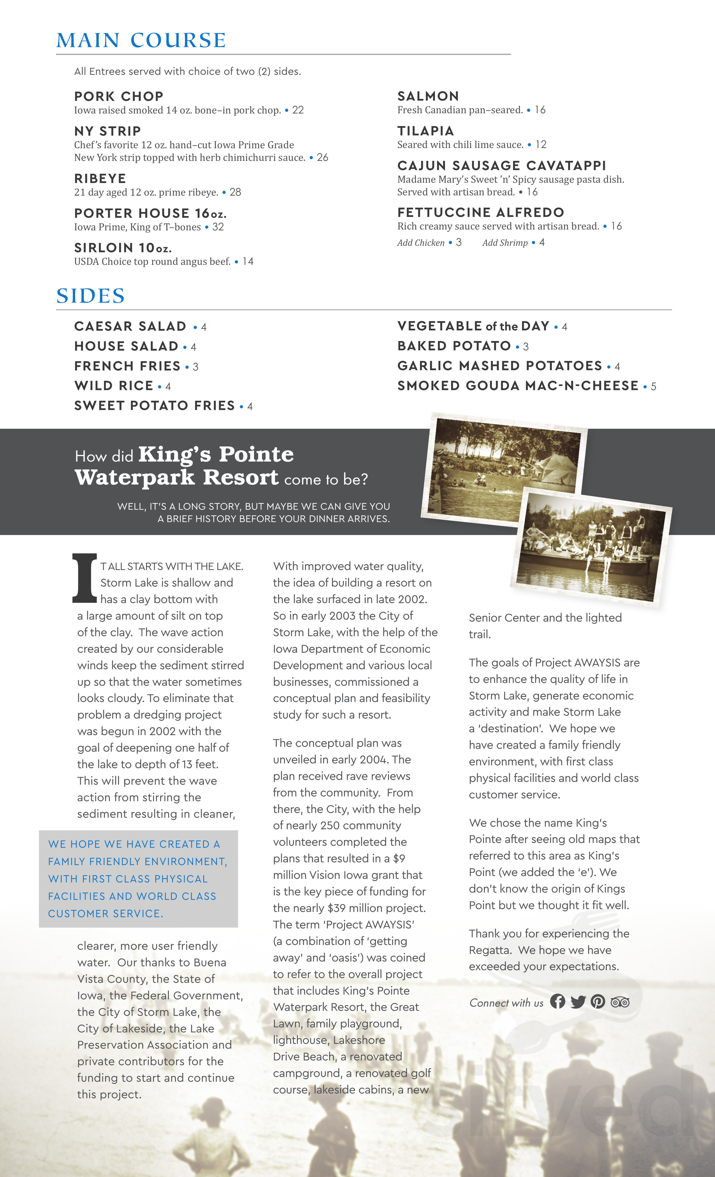 Regatta Grille menu in Storm Lake, Iowa, USA