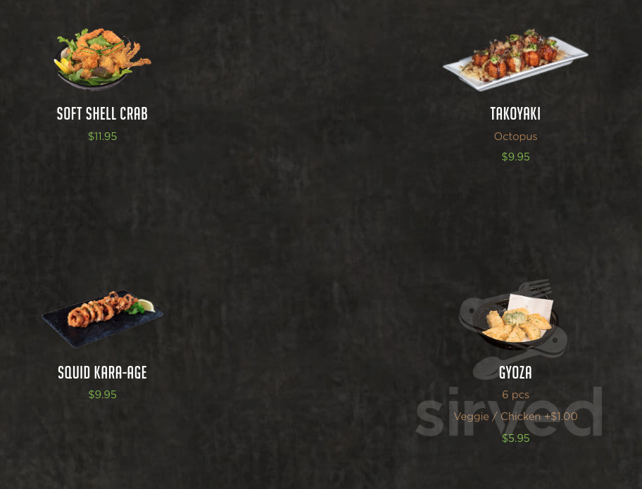 Menu - Toronto ON's Kibo Sushi House - City Hall | Sirved