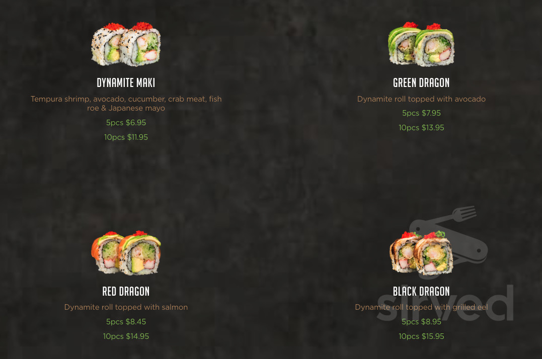 Menu - Toronto ON's Kibo Sushi House - City Hall | Sirved