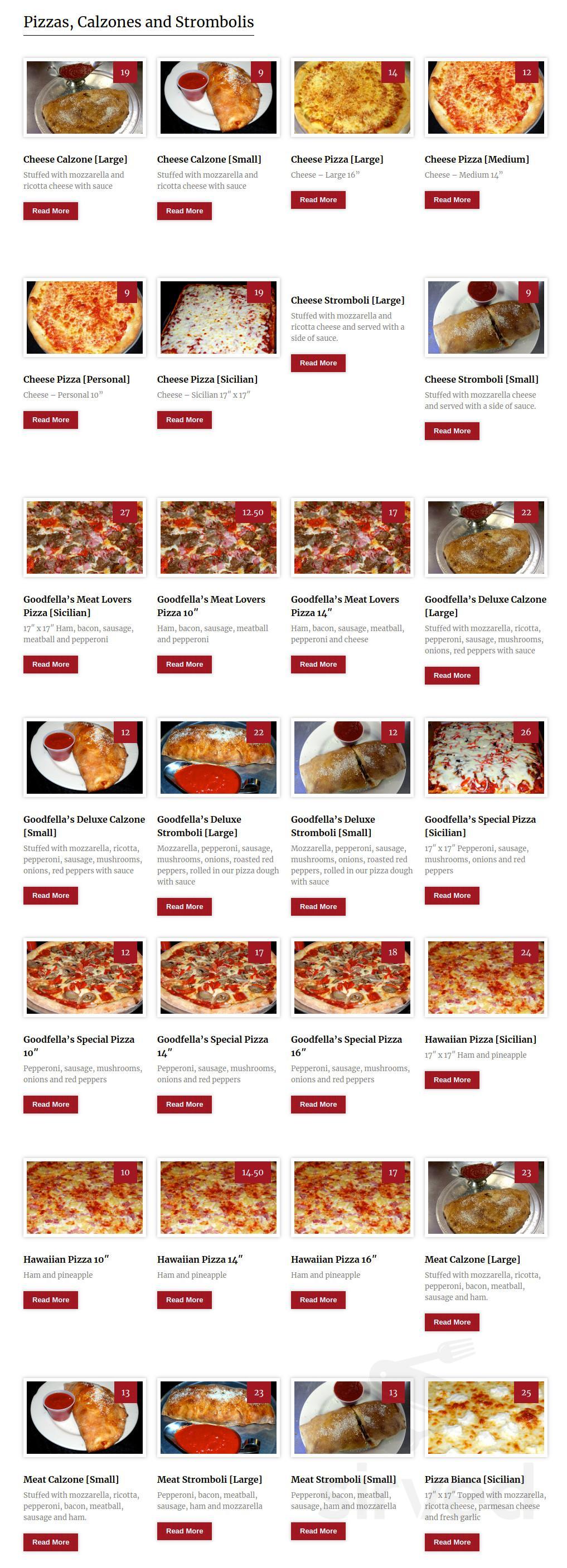 Goodfella's Pizzeria & Italian Restaurant menu in DeBary, Florida, USA