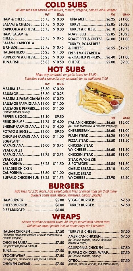 Old Bridge Restaurant & Pizzeria menu in Old Bridge, New Jersey, USA