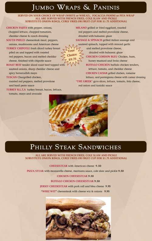 Lamp Post Diner menu in Clementon, New Jersey, USA