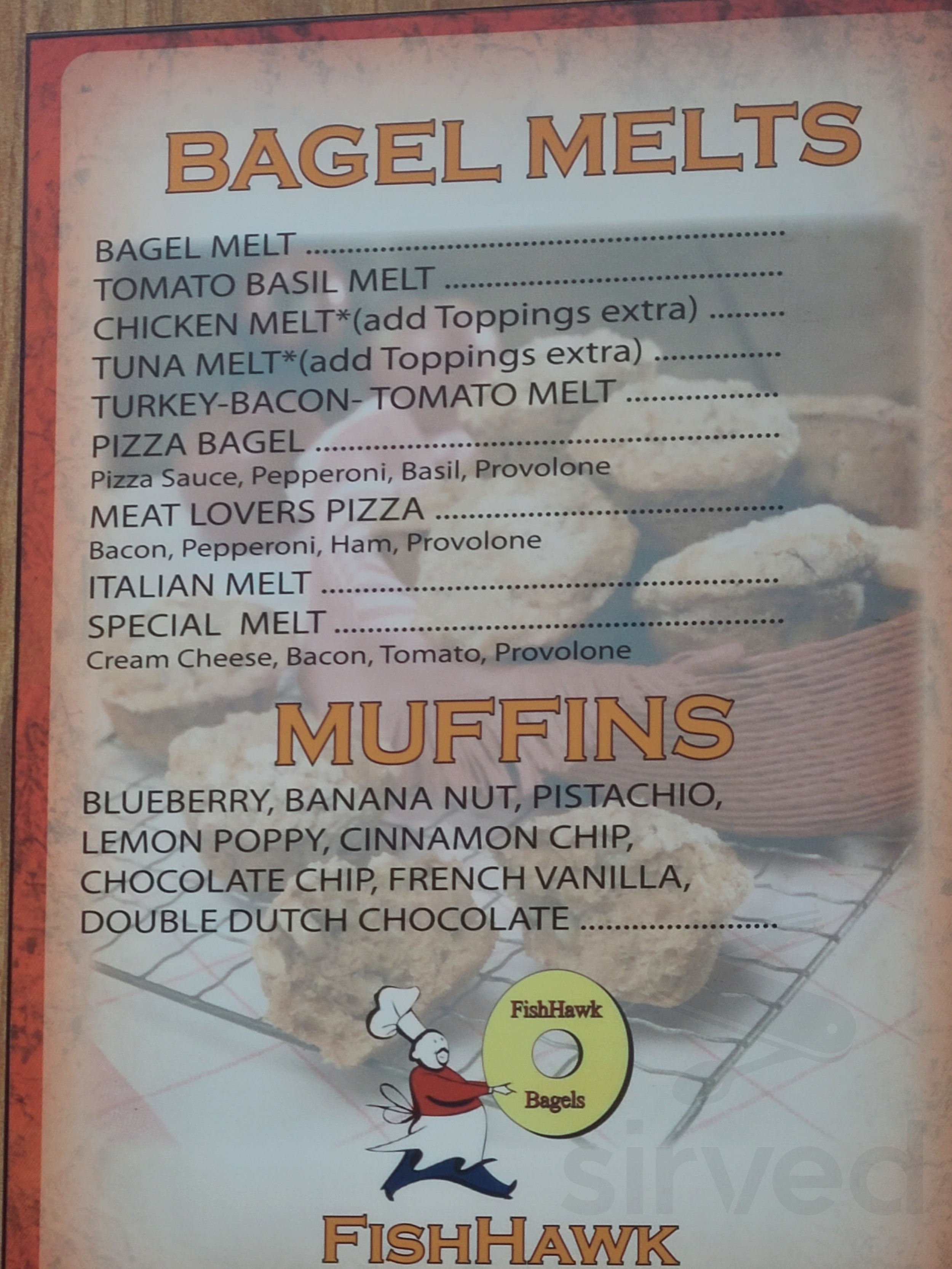 Fishhawk Bagels menu in Riverview, Florida, USA