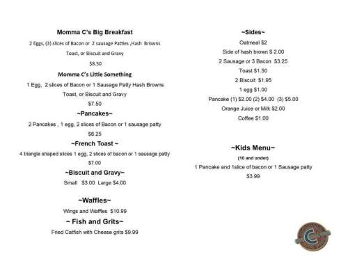 Momma C's Soul Food Kitchen menu in Muskogee, Oklahoma, USA