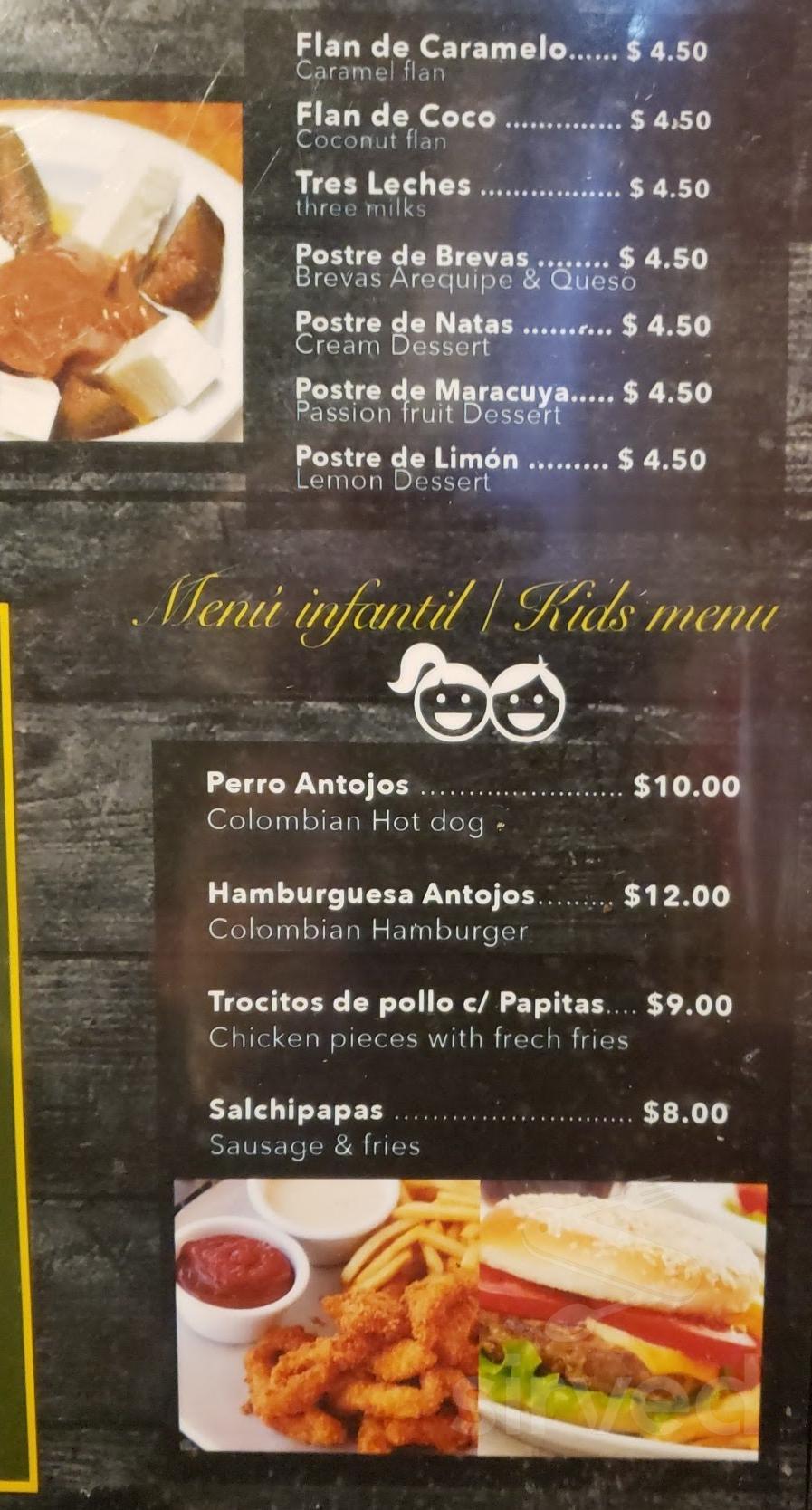Los Antojos Restaurant menu in Miami, Florida, USA