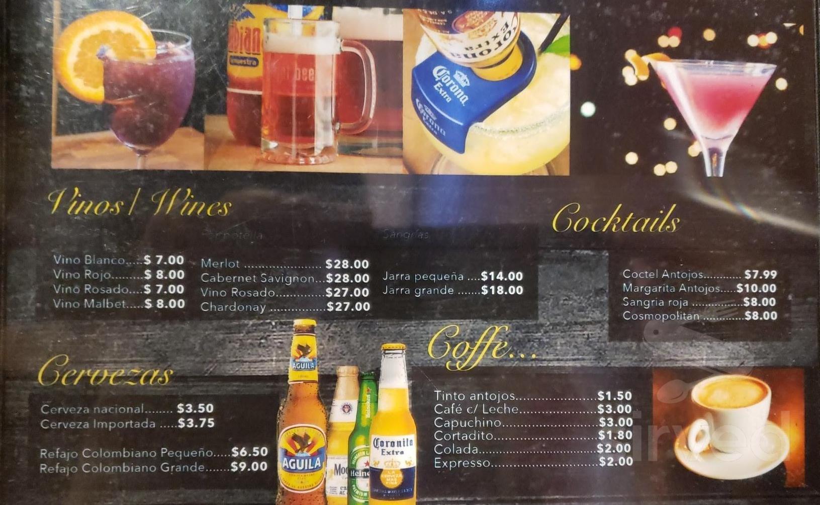 Los Antojos Restaurant menu in Miami, Florida, USA