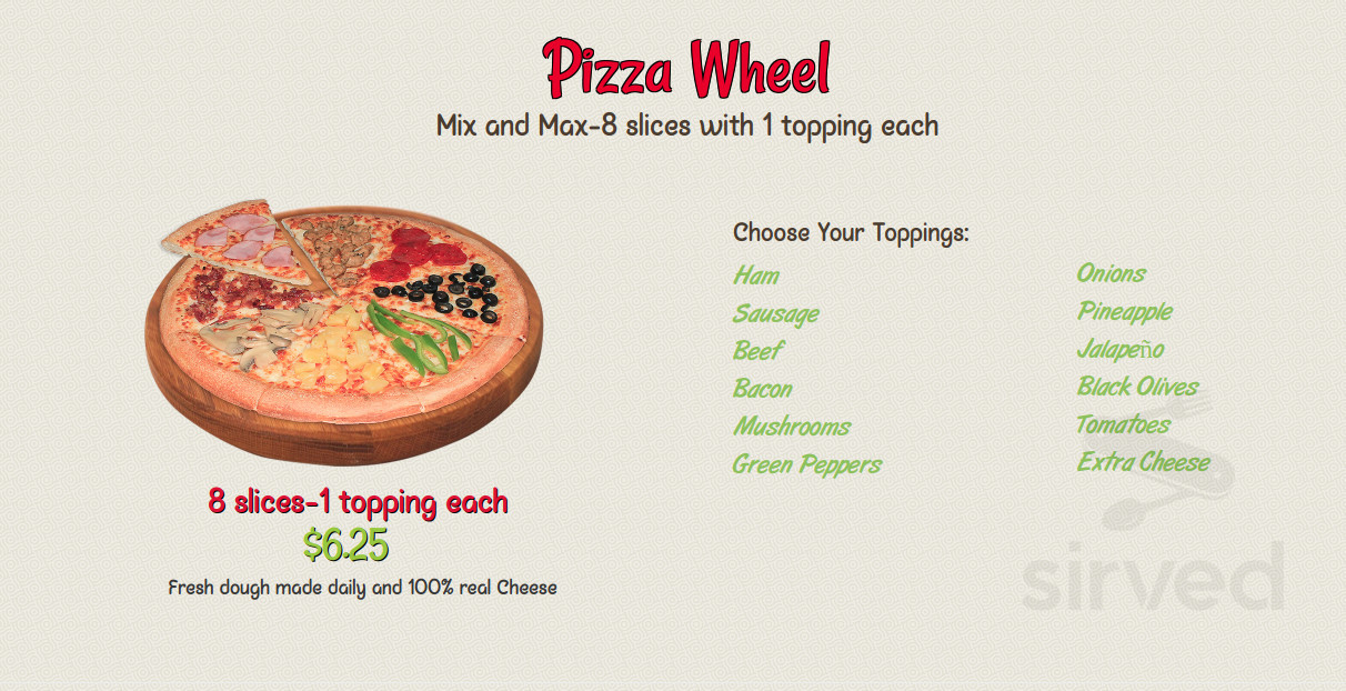 Pizzaroni Pizza - South Gate, CA menus in South Gate, California ...