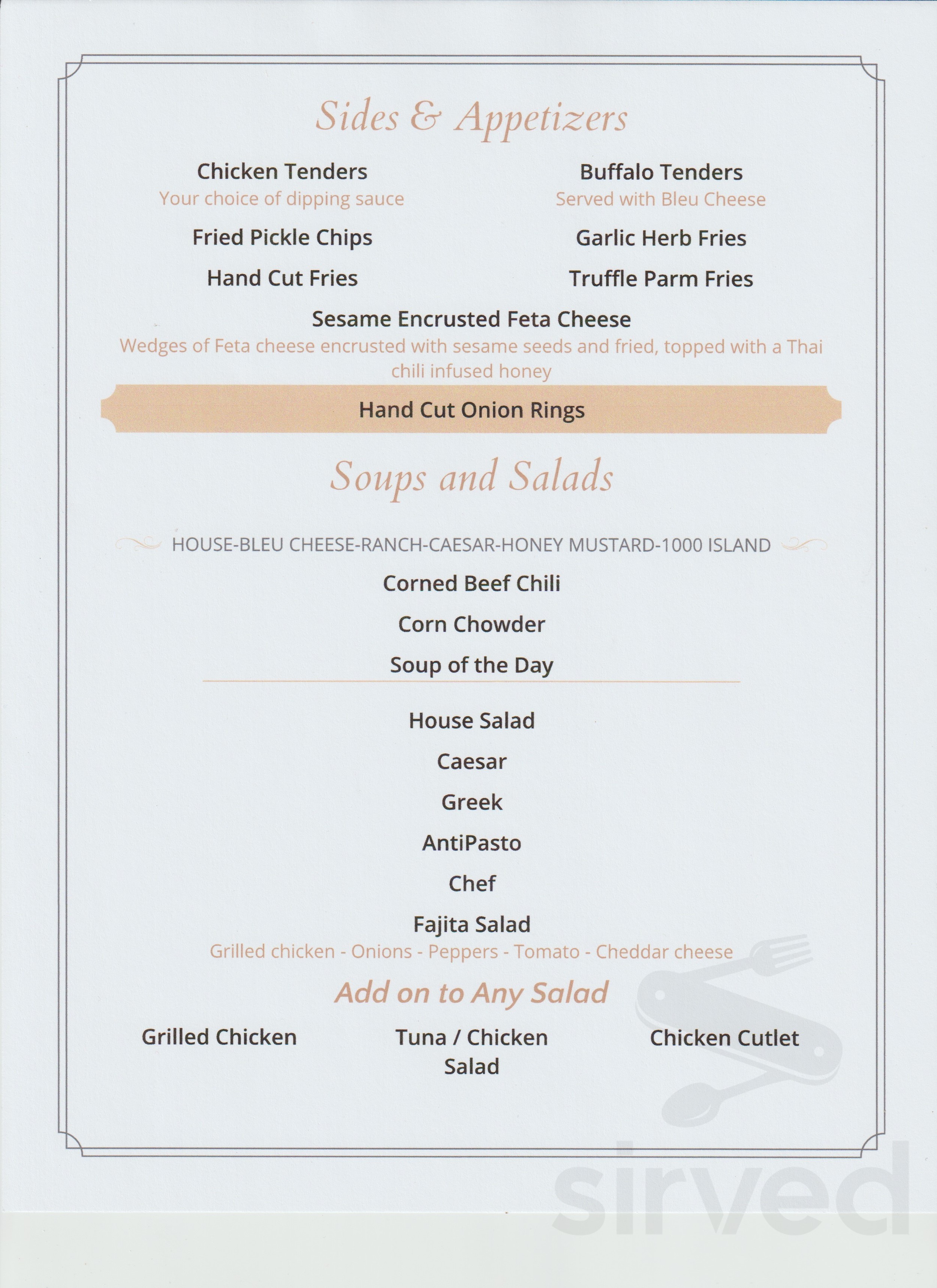 Menu - Plymouth MA's Stowell’s Café | Sirved