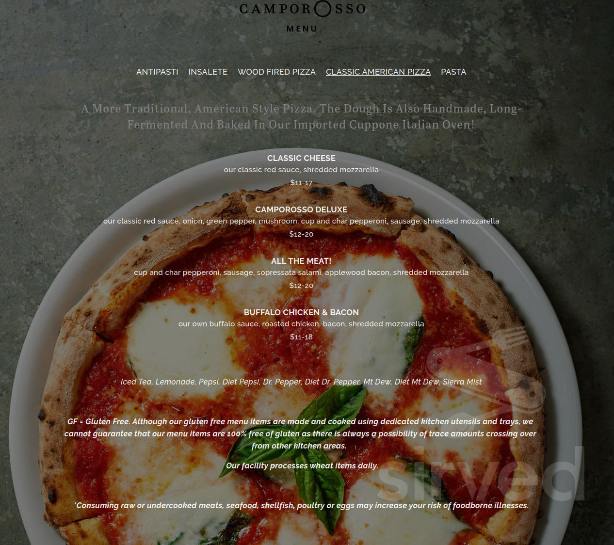 Menu - Fort Mitchell KY's Camporosso | Sirved