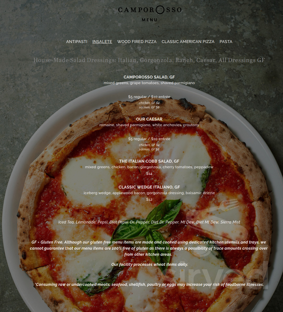 Camporosso menu in Fort Mitchell, Kentucky, USA