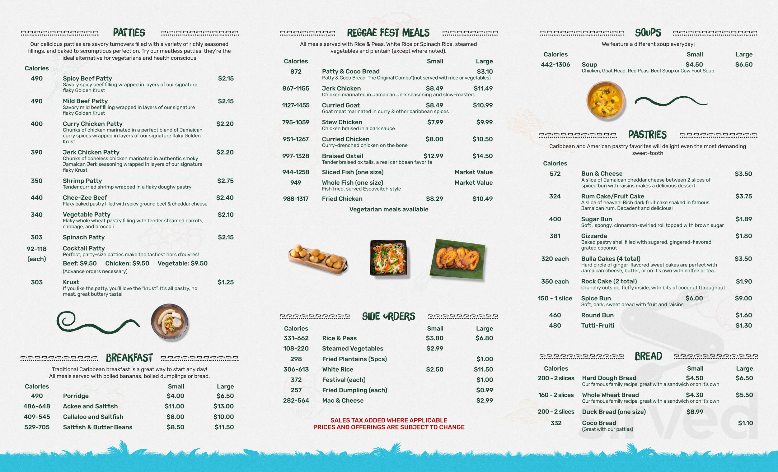 Menu - Stratford CT's Golden Krust Caribbean Restaurant | Sirved