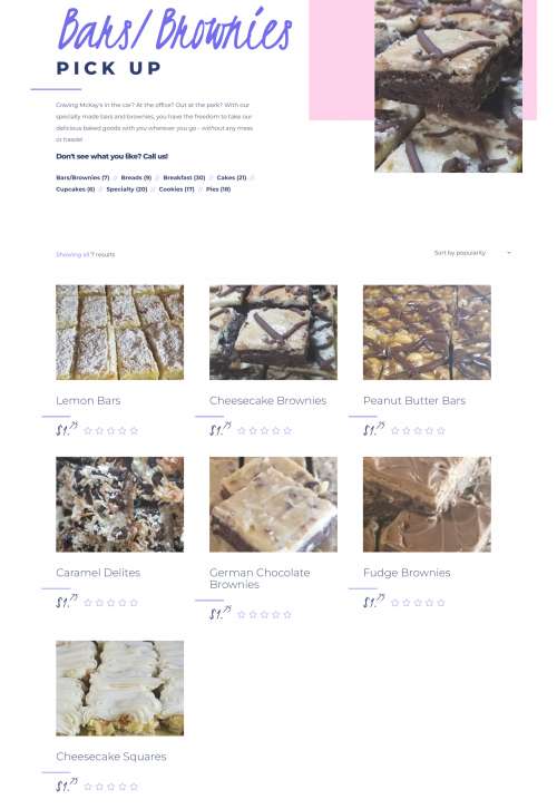 McKay's Bakery menu in Abilene, Texas, USA