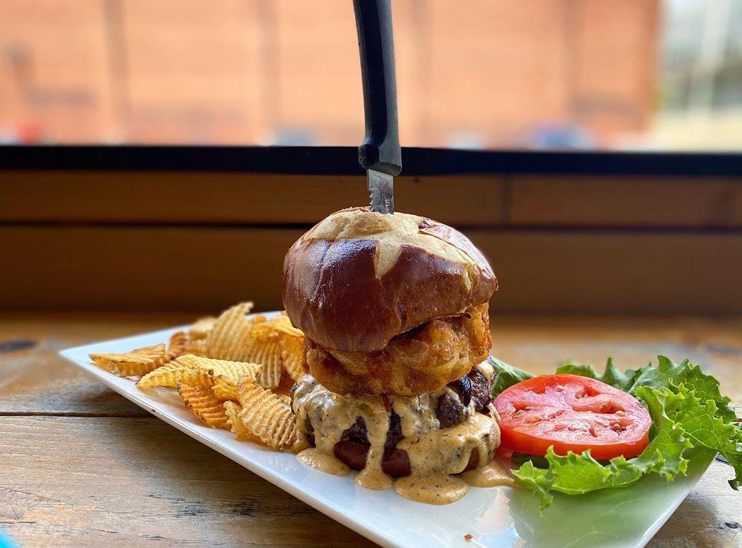 The RailYard menu in Bluefield, West Virginia, USA