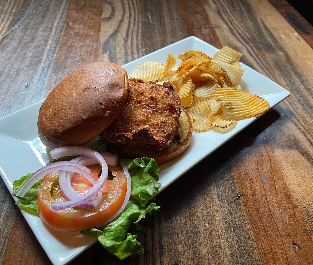 The RailYard menu in Bluefield, West Virginia, USA