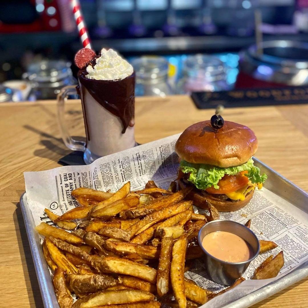 The RailYard menu in Bluefield, West Virginia, USA