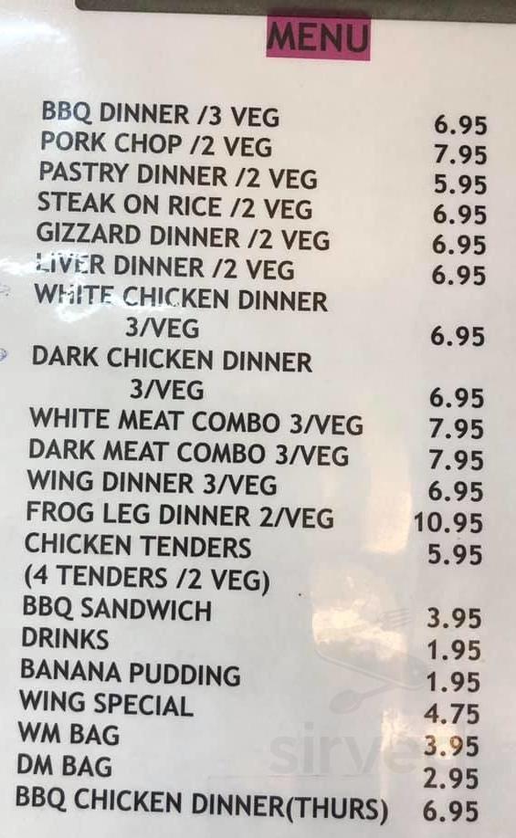 Doug Sauls BBQ and Seafood Menu - Nashville, North Carolina | Sirved