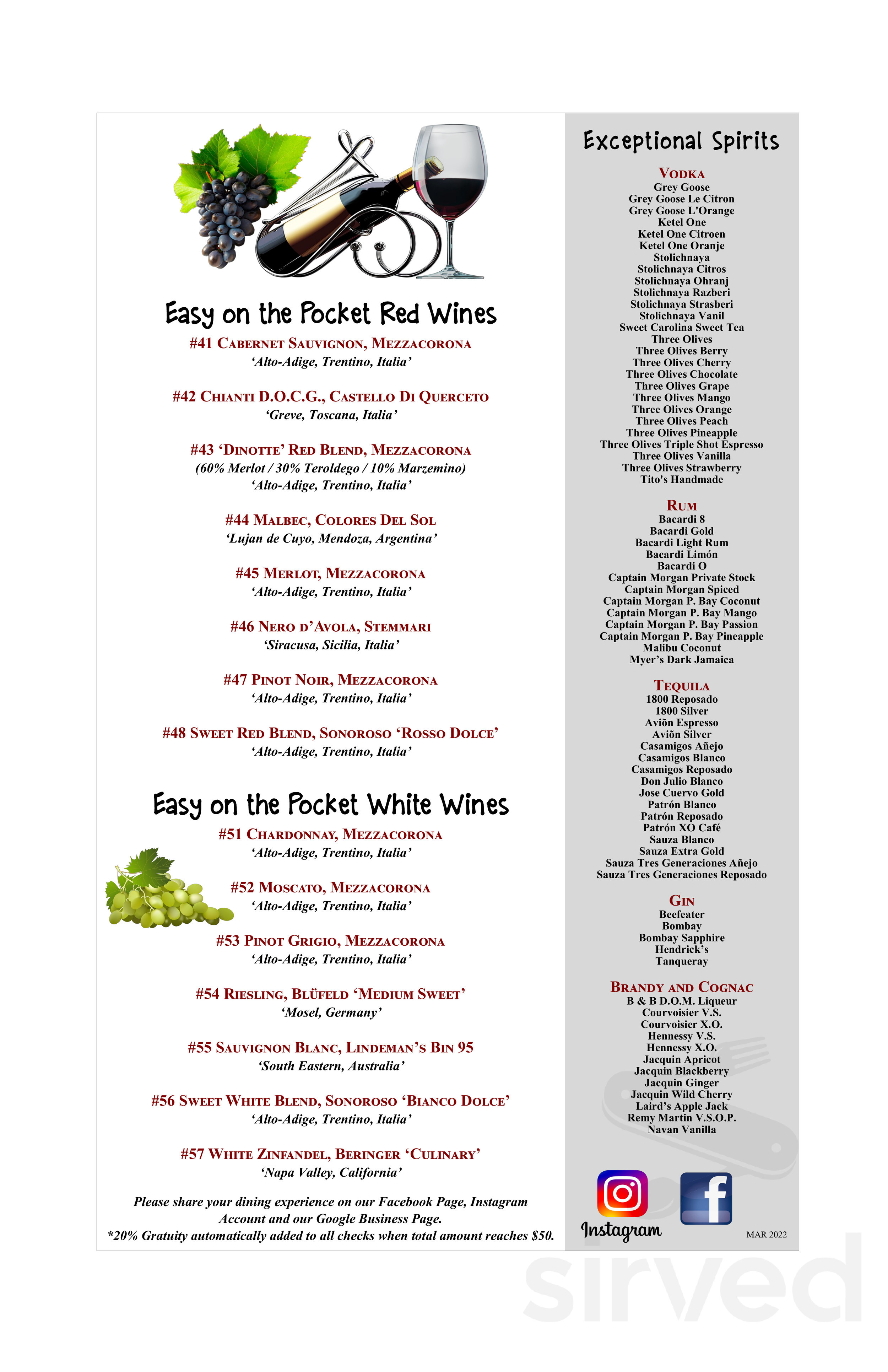 Menu for Villari's Lakeside Restaurant in Sicklerville, NJ | Sirved