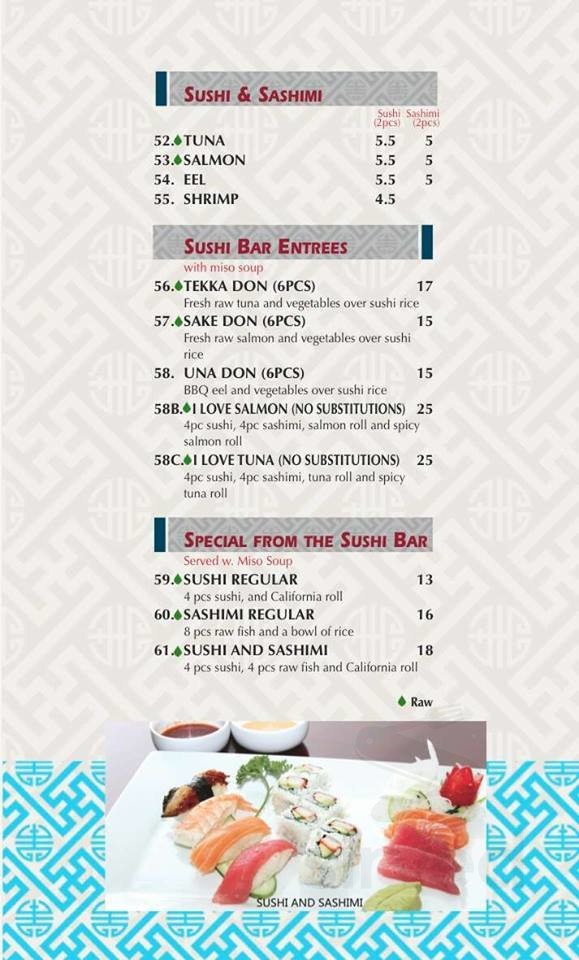 Osaka Sushi & Grill menu in House Springs, Missouri, USA