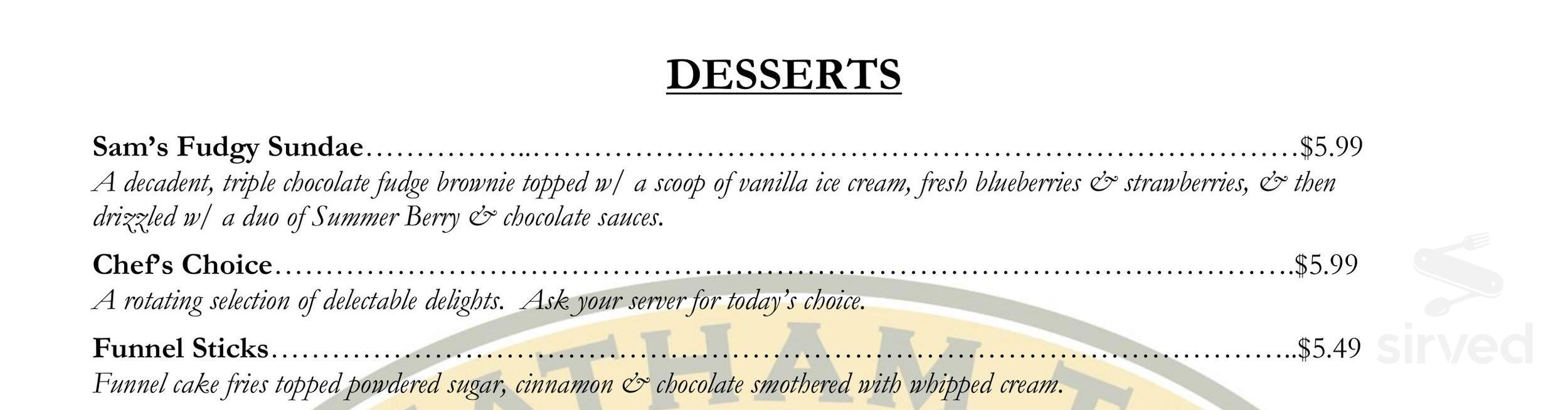 Chatham Tap Fishers menu in Fishers, Indiana, USA