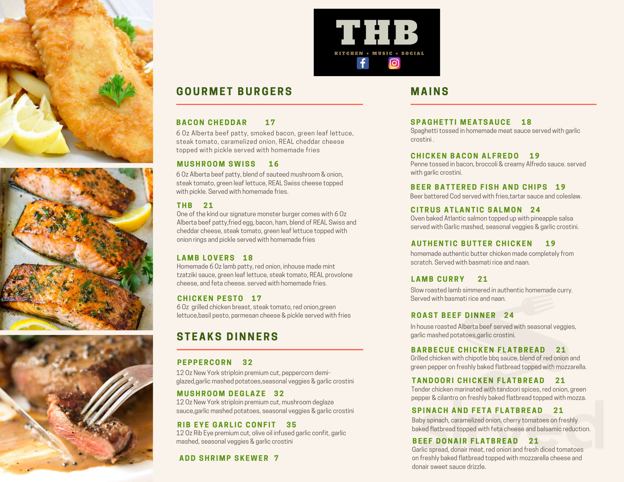 Thorsby Hotel Bar & Grill KITCHEN MUSIC SOCIAL menus in Thorsby ...