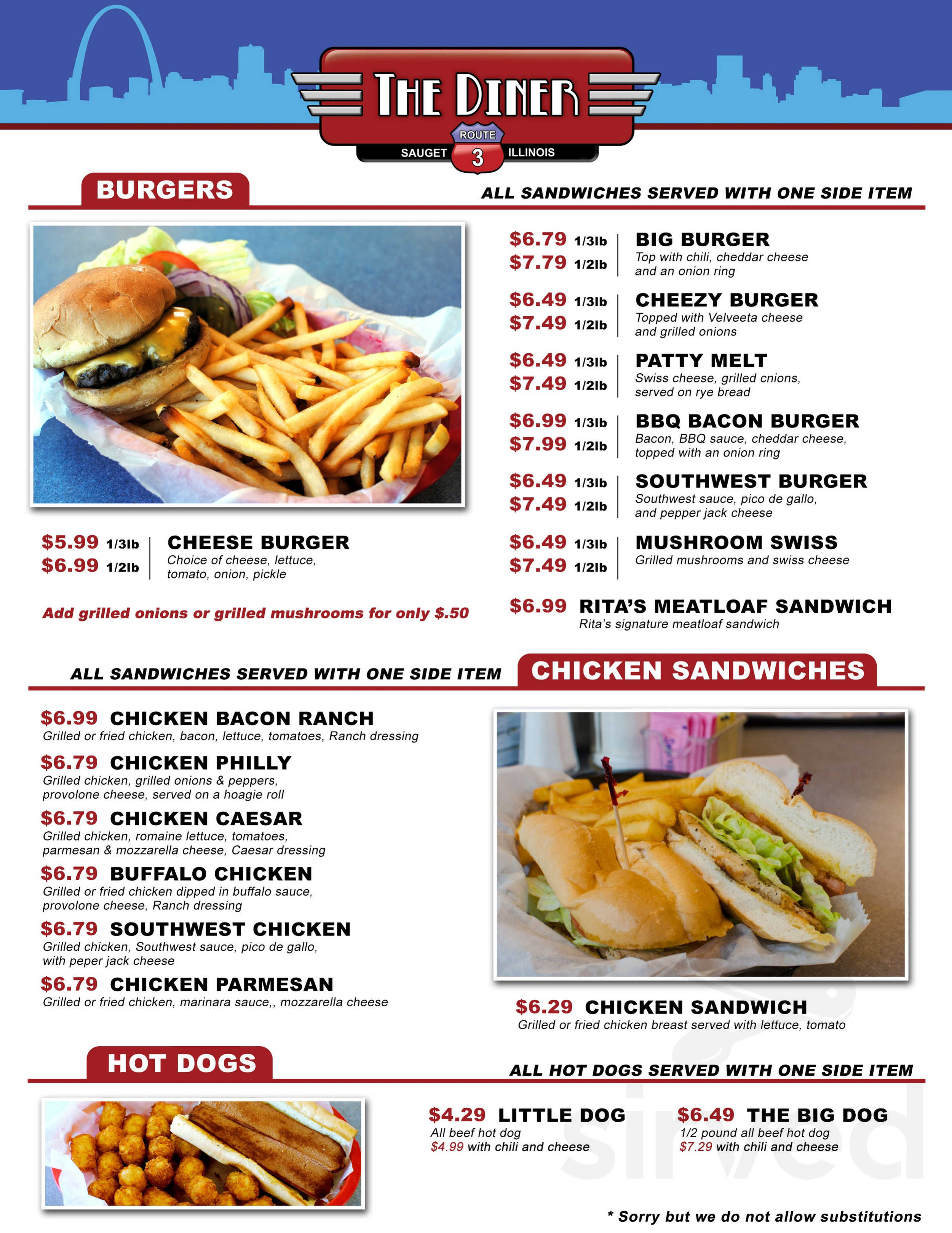 Diner Inc menus in Sauget, Illinois, United States