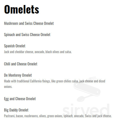 Cronies Sports Grill menus in Camarillo, California, United States
