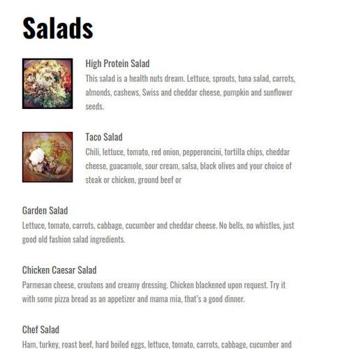 Cronies Sports Grill menu in Simi Valley, California, USA