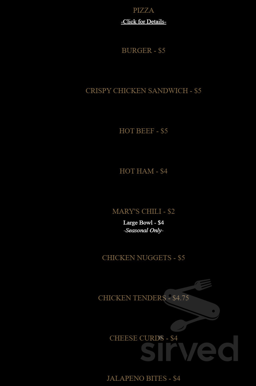 Wander Inn menus in Chippewa Falls, Wisconsin, United States