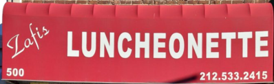 Menu for Zafis Luncheonette in New York, NY | Sirved