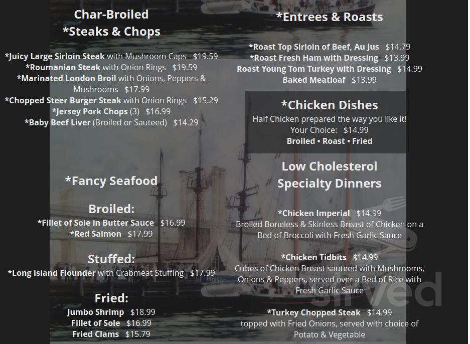 Seaport Diner menus in Port Jefferson Station, New York, United States