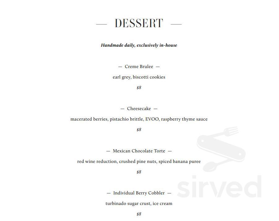 Menu - Helena MT's Wassweiler Dinner House and Pub | Sirved