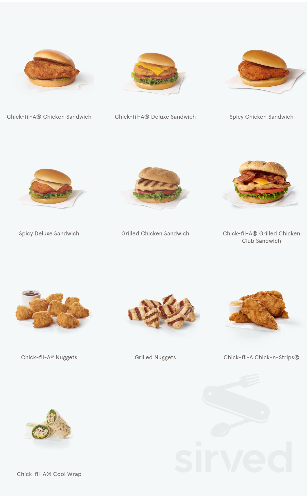 Menu - Brookhaven PA's Chick-fil-A Brookhaven | Sirved