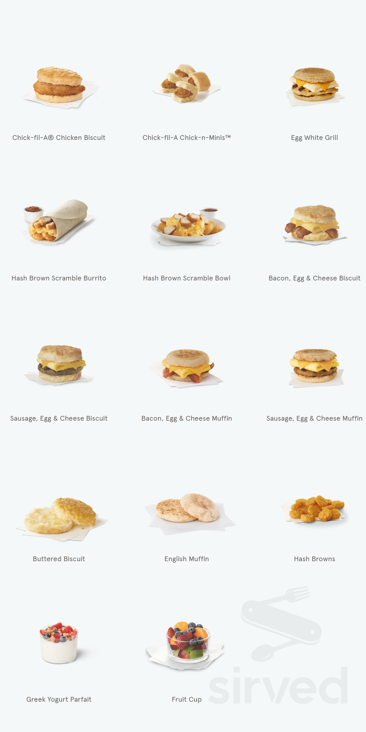 Menu - Brookhaven PA's Chick-fil-A Brookhaven | Sirved