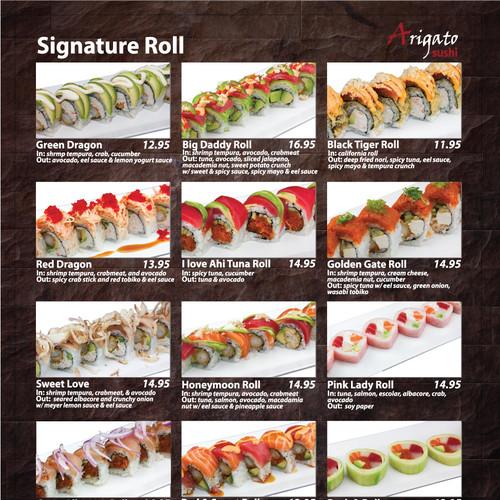Arigato Sushi menu in Salinas, California, USA