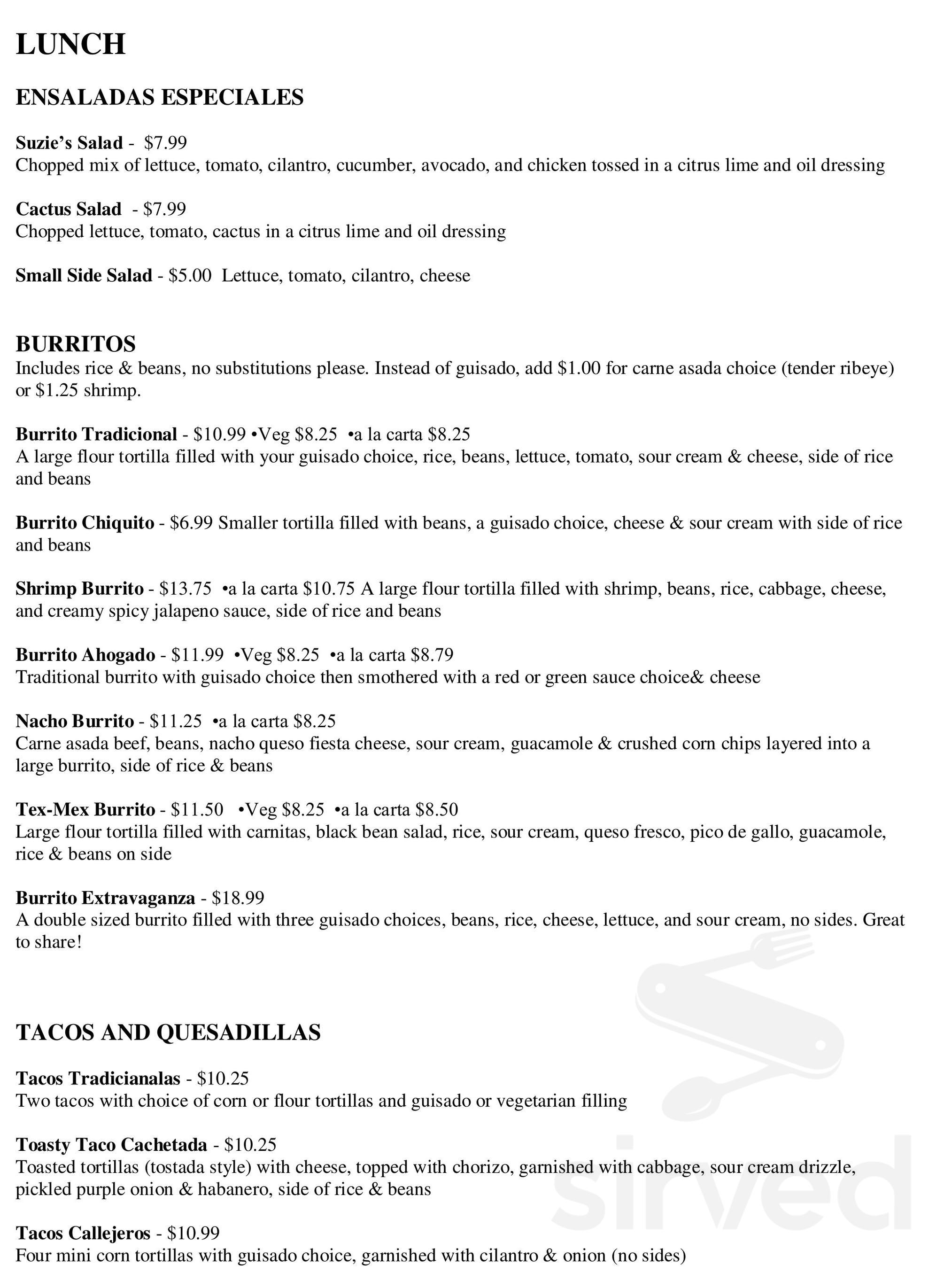 El Burrito Mercado menu in St Paul, Minnesota, USA