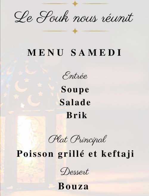 Le souk Coffee menu in Gatineau, Quebec, Canada