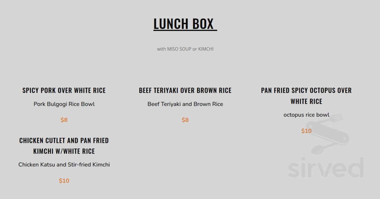 Woorijip menu in New York, New York, USA