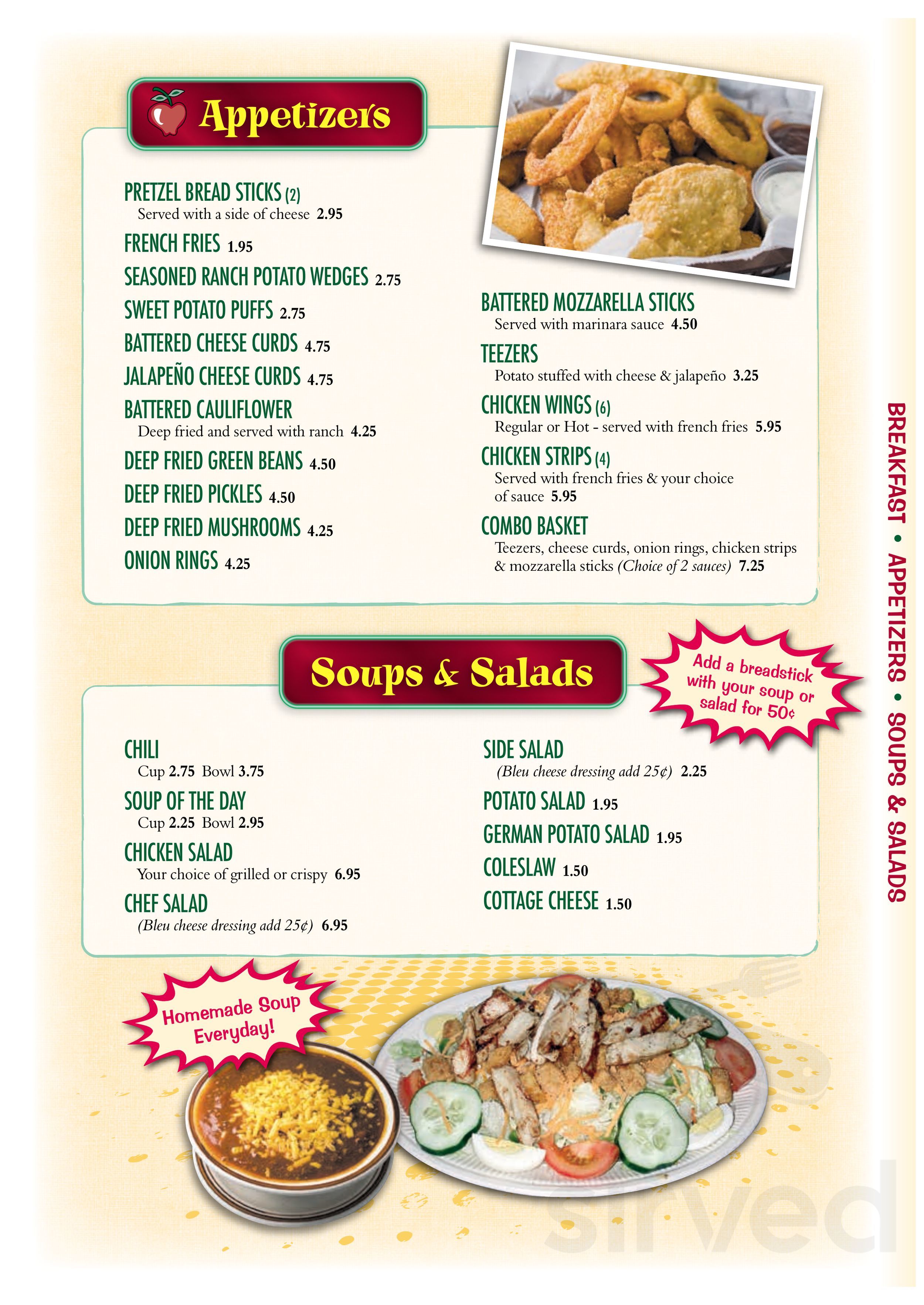 Applejack's Restaurant & Pub menu in Marinette, Wisconsin, USA