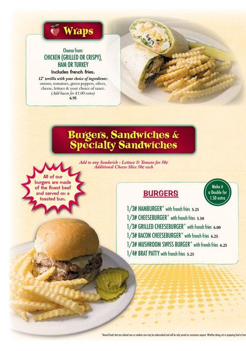 Applejack's Restaurant & Pub menu in Marinette, Wisconsin, USA