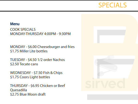 The Brook Restaurant and Bar menus in Tulsa, Oklahoma, United States