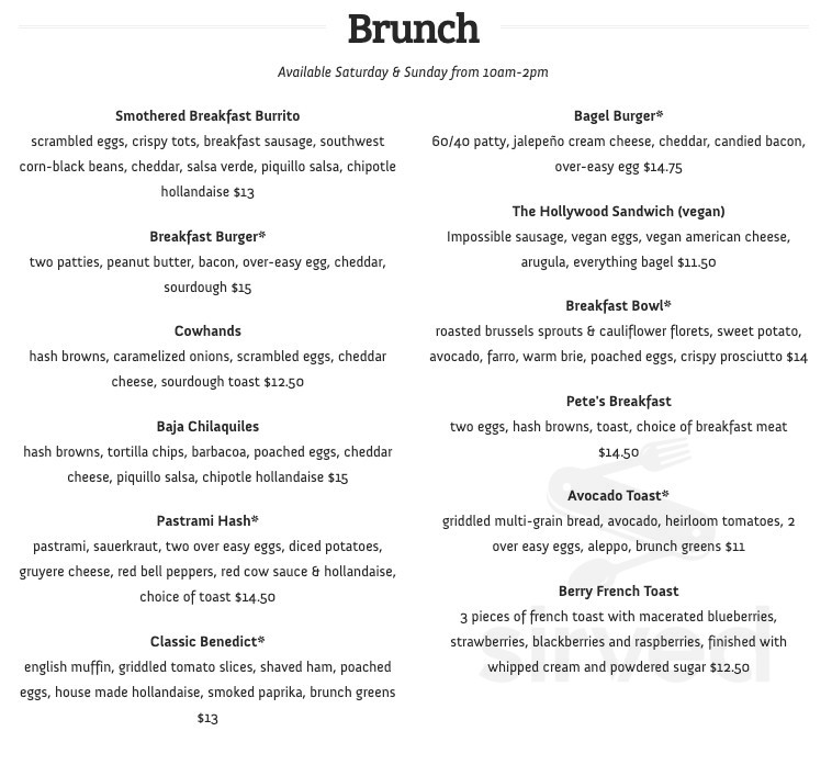Menu - Minneapolis MN's Red Cow North Loop | Sirved
