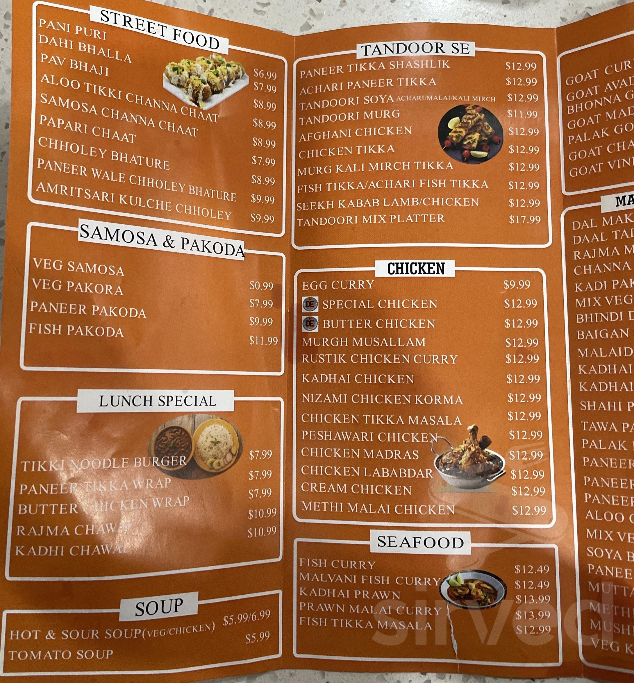 Menu - Calgary AB's Delhi Express Indian, Hakka Chinese & Street Food ...