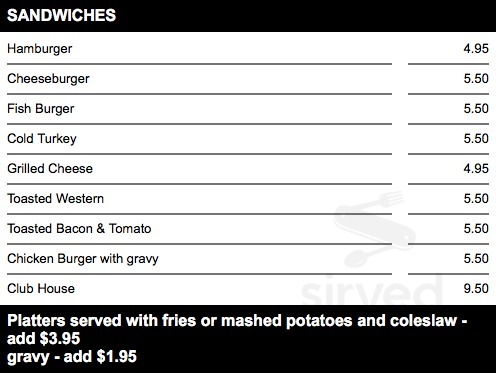 Kai-Wing Restaurant Ltd menu in Coldbrook, Nova Scotia, Canada