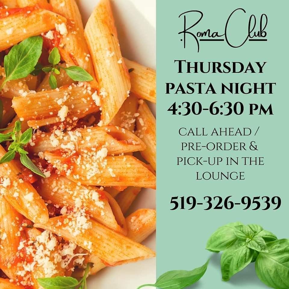 Roma Club of Leamington menu in Leamington, Ontario, Canada