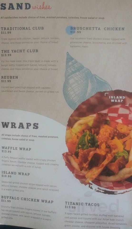 Beach House Grill menu in Kingsville, Ontario N9Y1N5, Canada